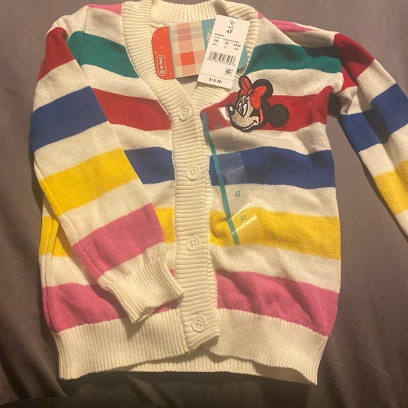 Disney | Shirts & Tops | Mini Mouse Rainbow Disney Button Down Cardigan ...